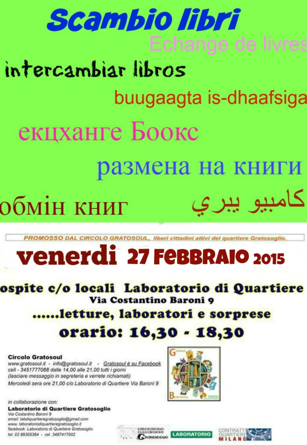 Prossimo Bookcrossing/scambio libri – venerdì 27 febbraio / Annunci ...